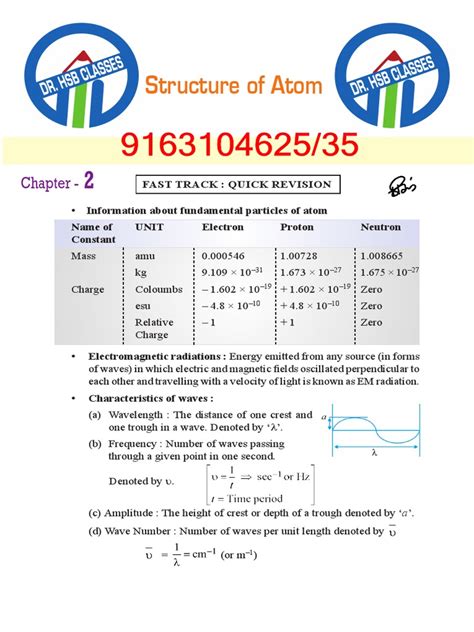 Atomic Structure Notes Dr Hsb Pdf Atomic Orbital Electron Configuration