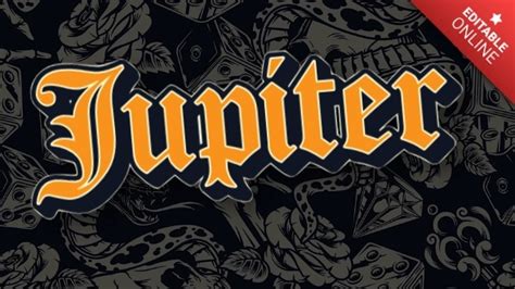 Jupiter Tattoo Text Effect Generator