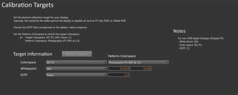sdr calibration with patterns for mac portrait displays