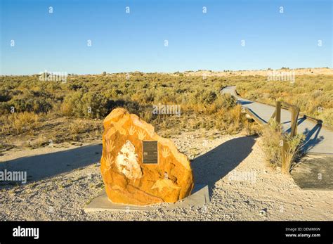 Memorial To Leslie James Whyman Taylor Aboriginal Tour Guide Mungo National Park New South