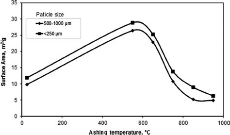 Surface Area Measurement For Different Combustion Temperature And