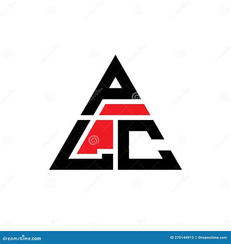 Plc Triangle Letter Logo Design With Triangle Shape Plc Triangle Logo