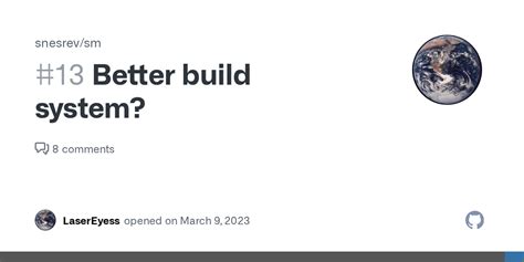 Better Build System · Issue 13 · Snesrevsm · Github