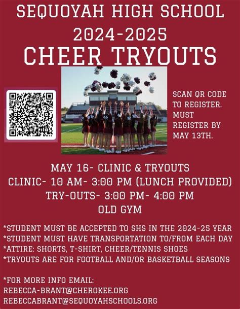 Sequoyah Cheer Clinic And Tryouts Sequoyah High School Facebook