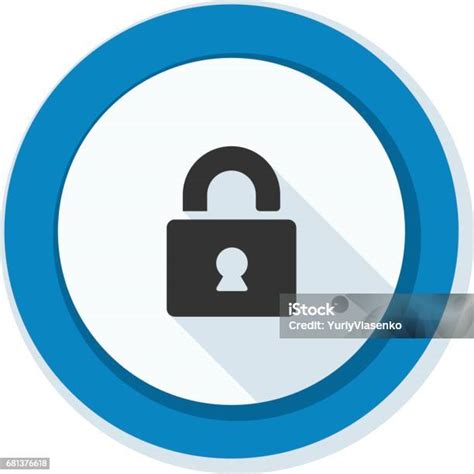 Vetores De Bloquear A Ilustração Do Botão De Segurança E Mais Imagens