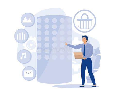 Virtual Assistant Technology Smart Speaker Apps Marketplace Stock Vector Illustration Of