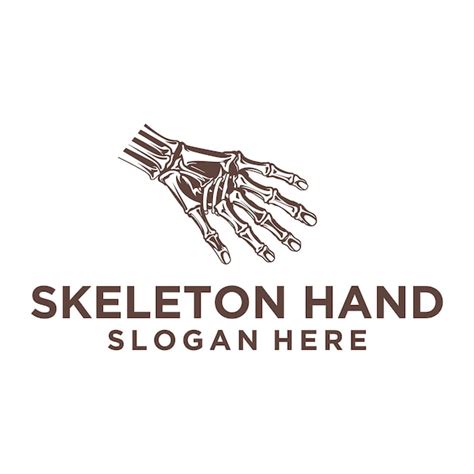 Skeleton Hand Vintage Logo Vector Illustration Premium Ai Generated