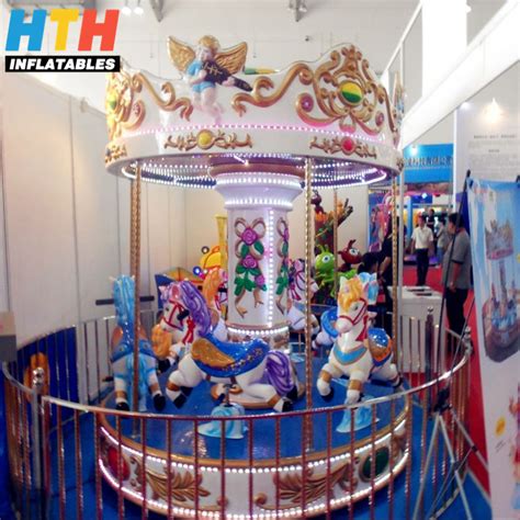 Hot Sell Attractive 6 Seats Mini Fairground Rides Small Carousel For