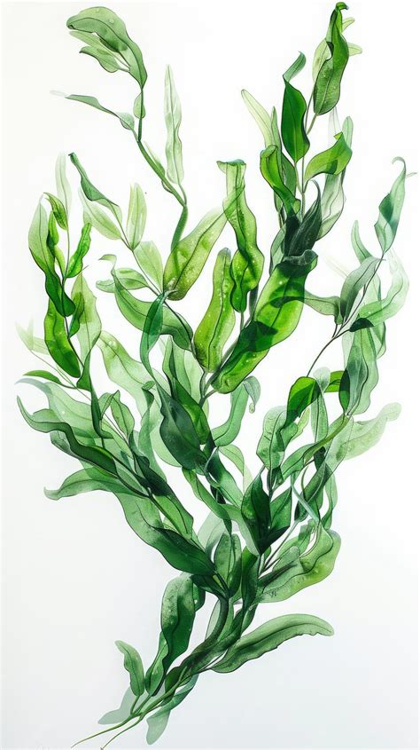 Premium Photo Algae On A White Background Isolated