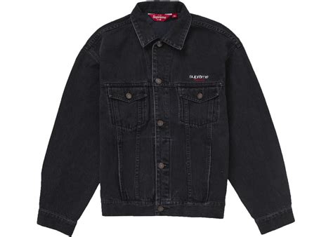 Supreme Denim Trucker Jacket Ss25 Black Mens Ss25 Us