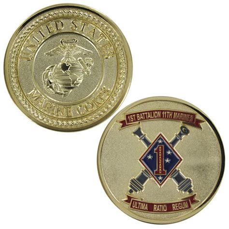 1 3 4 1st Battalion 11 Marines Coin Usamm