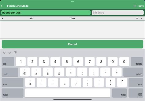 Use Numpad Instead Of Keyboard When Typing In Bib Numbers On Ipad