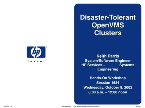 Ppt Disaster Tolerant Openvms Clusters Keith Parris Powerpoint