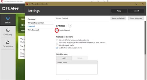 trellix support community how to stop fw in endpoint security