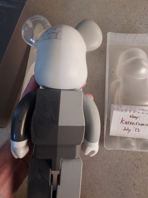 Kaws Bearbrick Original Fake Dissected Medicom Berbrick 400 Grey Ebay