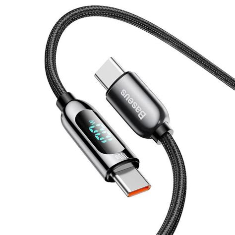 Baseus Led Digital Display 100w Usb C To Usb C Fast Charger Cable B Savvi