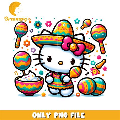 Cute Hello Kitty Fiesta Png File For Fun Celebrations And Crafts