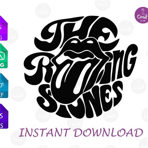 Rolling Stones Stencil Etsy