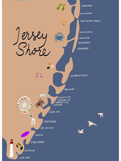 Jersey Shore Beach Map