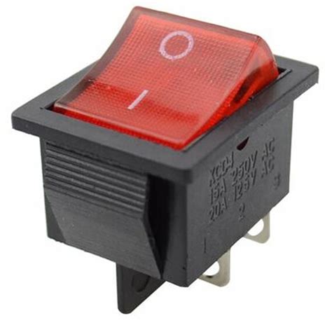 Heavy Duty Rocker Switch Double Pole Single Throw Illuminated Toggle