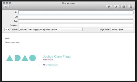 Adding Custom Html Email Signatures In Osx Mac Mail V65