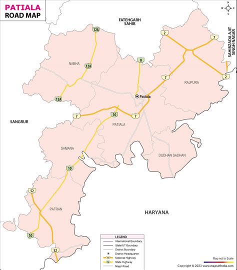 Patiala Road Map