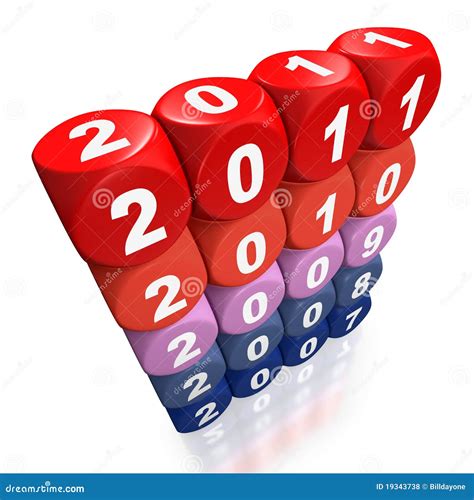 Years Passing By From 2007 To 2011 Stock Illustration Illustration Of