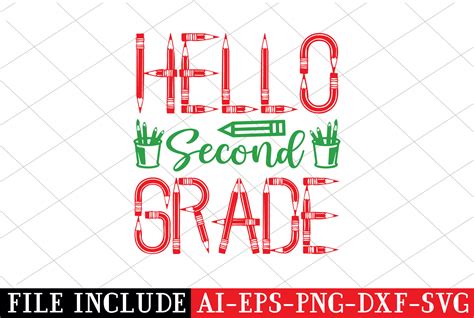 Hello Second Grade Graphic By Graphics House · Creative Fabrica