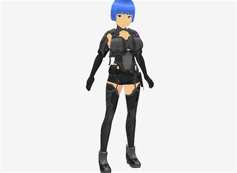 3d Model Sakura Anime Girl Vrchat 3d Model Vr Ar Low Poly Cgtrader