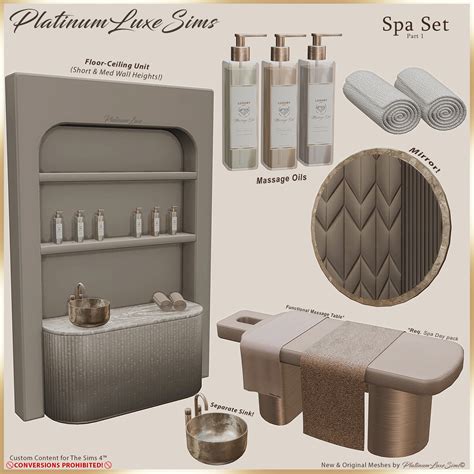Sims 4 Cc Spa Set Part 1 Platinumluxesims Luxury Shower In Sims 4