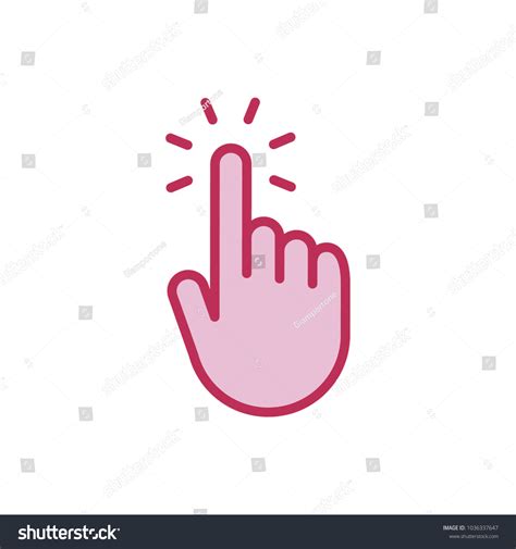 Hand Click Vector Icon Cursor Pointer Stock Vector Royalty Free
