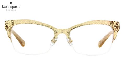 Kate Spade Gold Glitter Glasses 200 Eyeglasses For