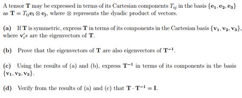 a tensor t may be expressed in terms of its cartesian