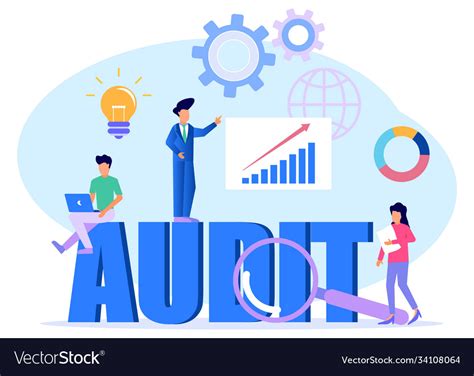 Graphic Cartoon Character Audit Royalty Free Vector Image