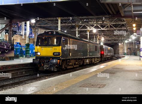 Gb Railfreight Class 92 Locomotive At Edinburgh Waverley Having Just