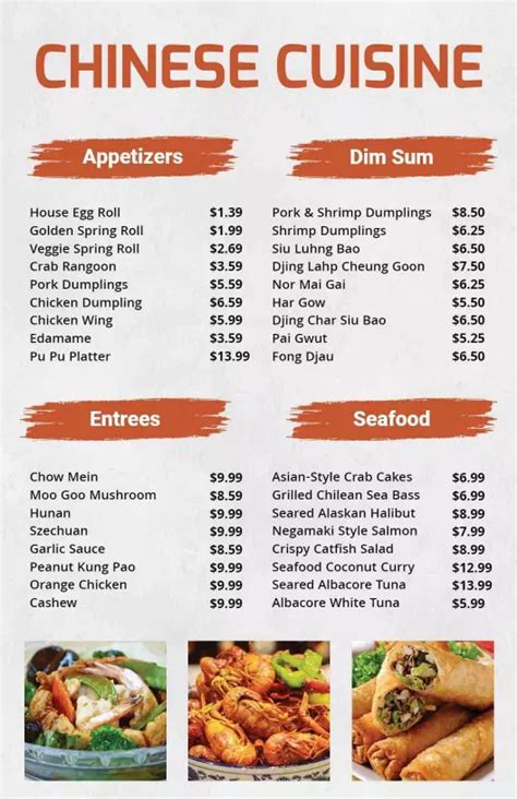 Chinese Menu Templates Photoadking