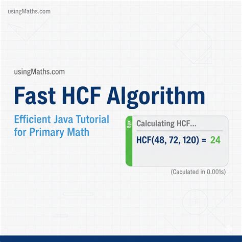 Fast Hcf In Java Efficient Gcd Algorithm Tutorial