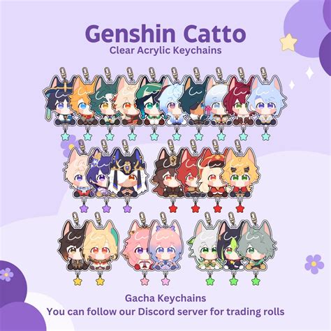 Genshin Catto Genshin Impact Chibi Cat Keychains Small Etsy Uk