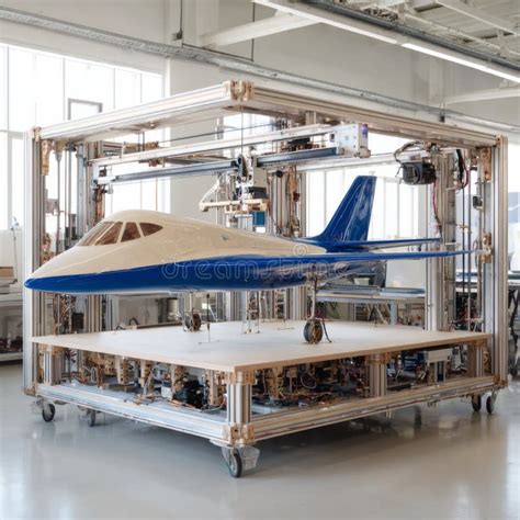 Advanced Aerodynamics Test Setup Featuring A Blue And White Model