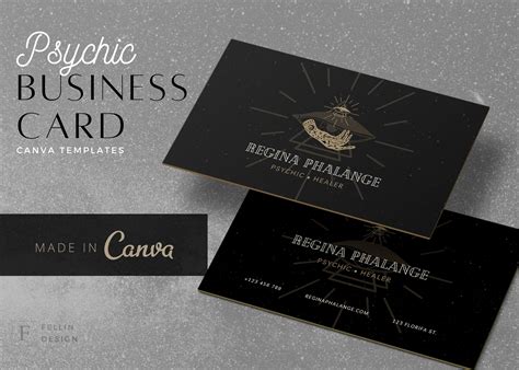 Astrology Business Card Canva Template For Psychic Numerology Healer Or Tarot Reader Etsy