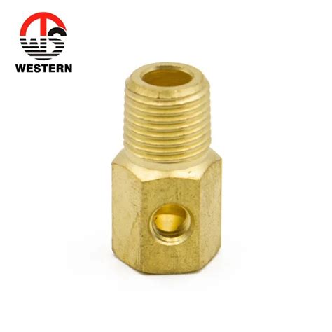 China Manufacturer Brass Male Thread Central Hole Pipe Fitting Adapter Manufacturer And Supplier