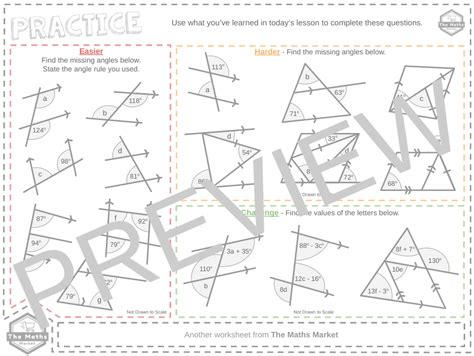 Angles Parallel Lines Double Lesson Teaching Resources