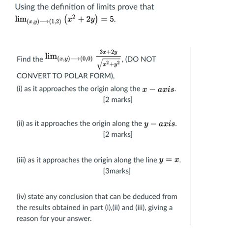solved using the definition of limits prove that