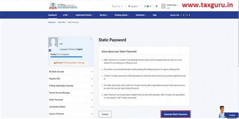 How To Generate Static Password On New Income Tax Portal
