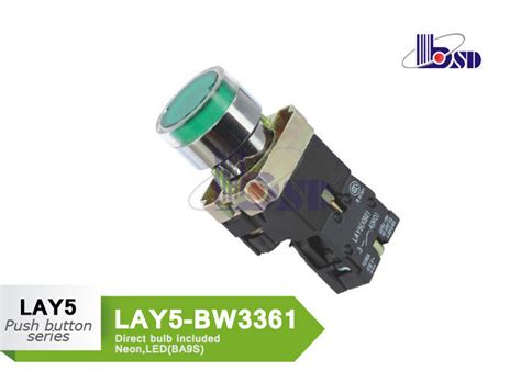 Emergency Signals Green Push Button Switch With Led Direct Bulb Rohs And Ul Certified