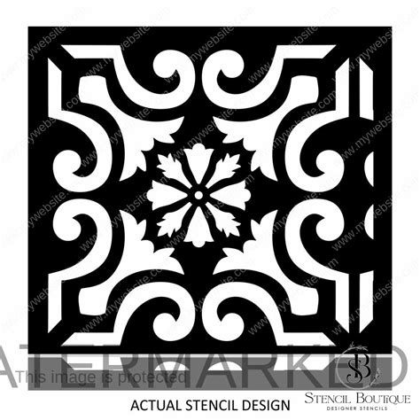 Barak Moroccan Tile Stencil Stencil Boutique
