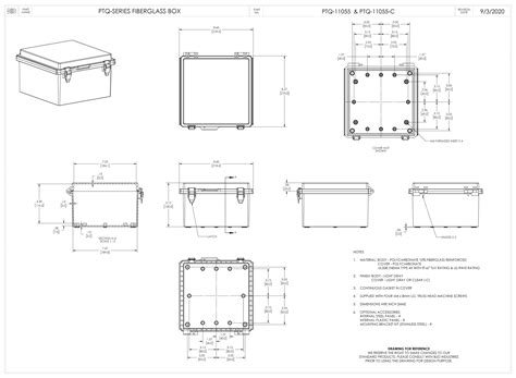 Fiberglass Box With Stainless Steel Latch Ptq 11055 Bud Industries