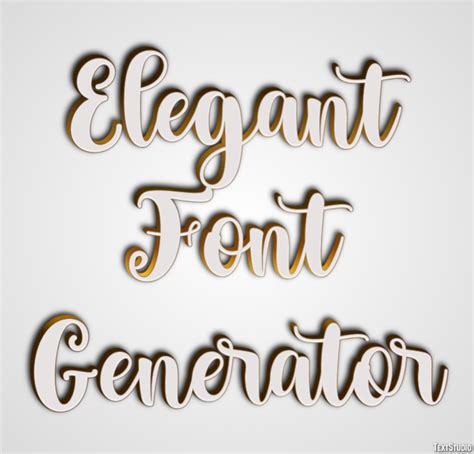 Elegant Font Generator Text Effect and Logo Design Font