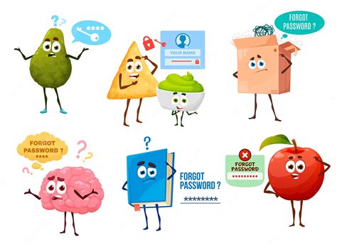 Premium Vector Forgot Password Cartoon Vector Characters