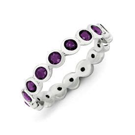Stackable Expressions Sterling Silver February Swarovski Elements Ring